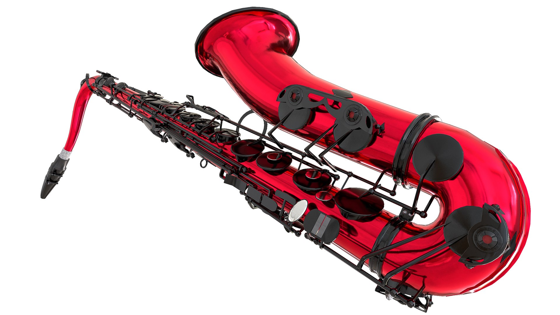 3D Model Red Saxophone - TurboSquid 1894451