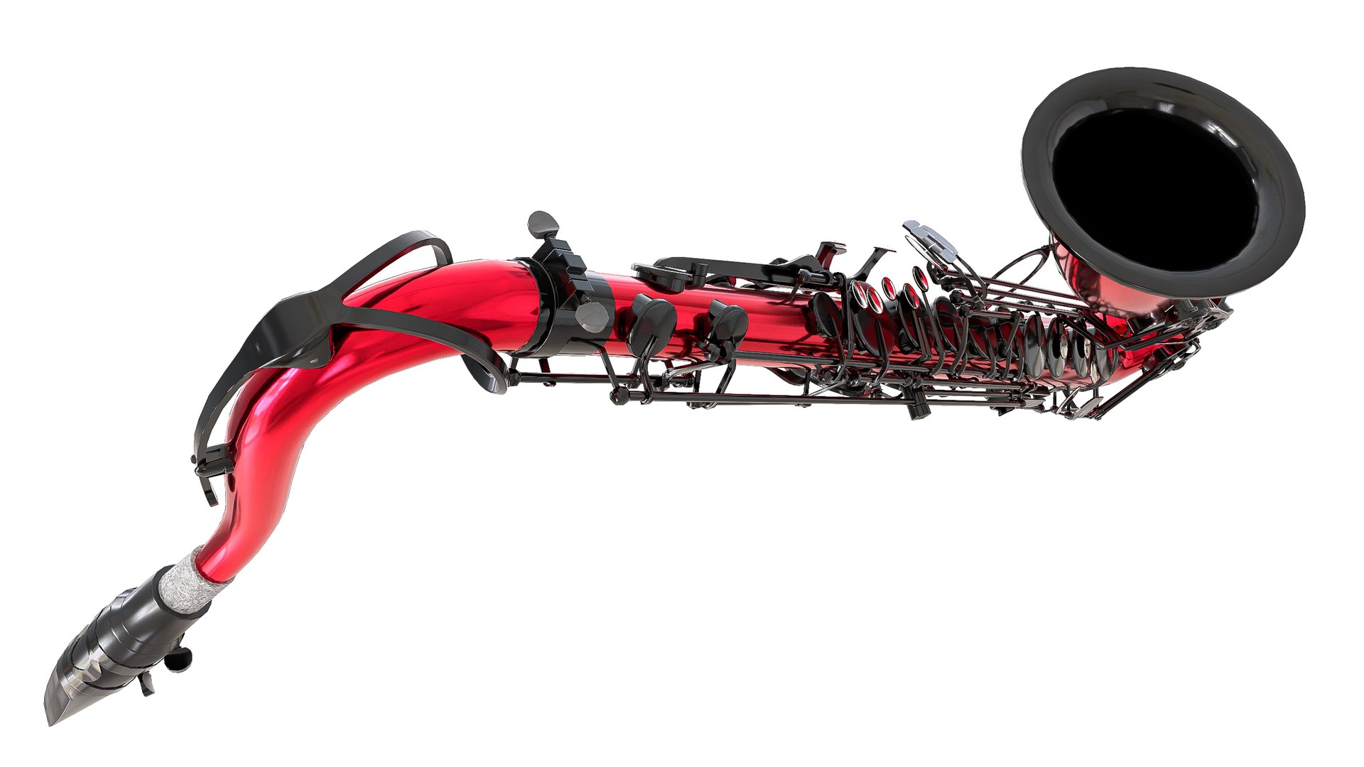 3D Model Red Saxophone - TurboSquid 1894451