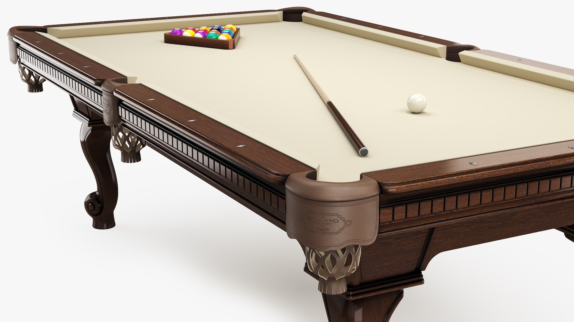 3D Pool Table 8ft Classic Style Jefferson Model - TurboSquid 2026474