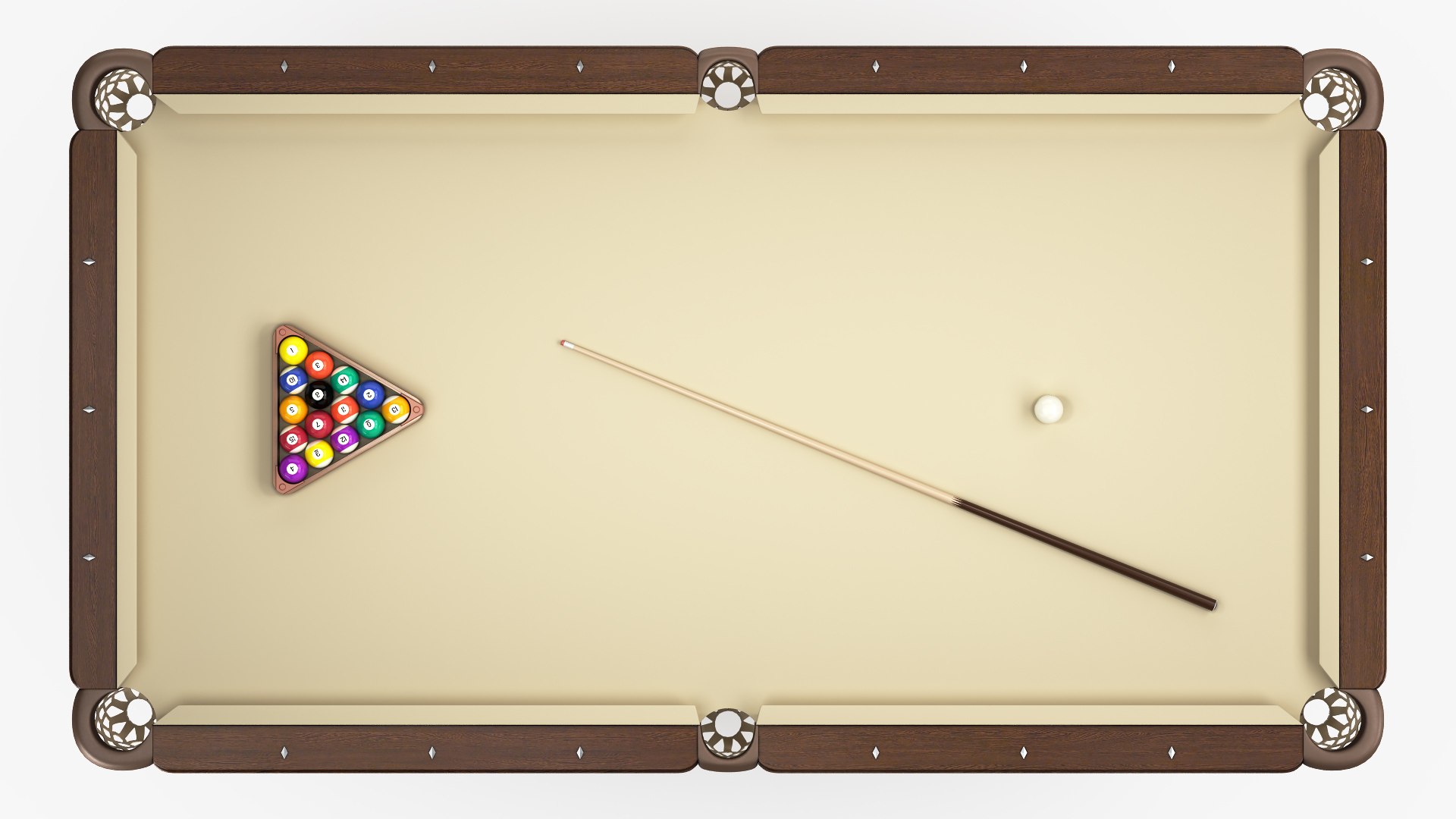 3D Pool Table 8ft Classic Style Jefferson Model - TurboSquid 2026474