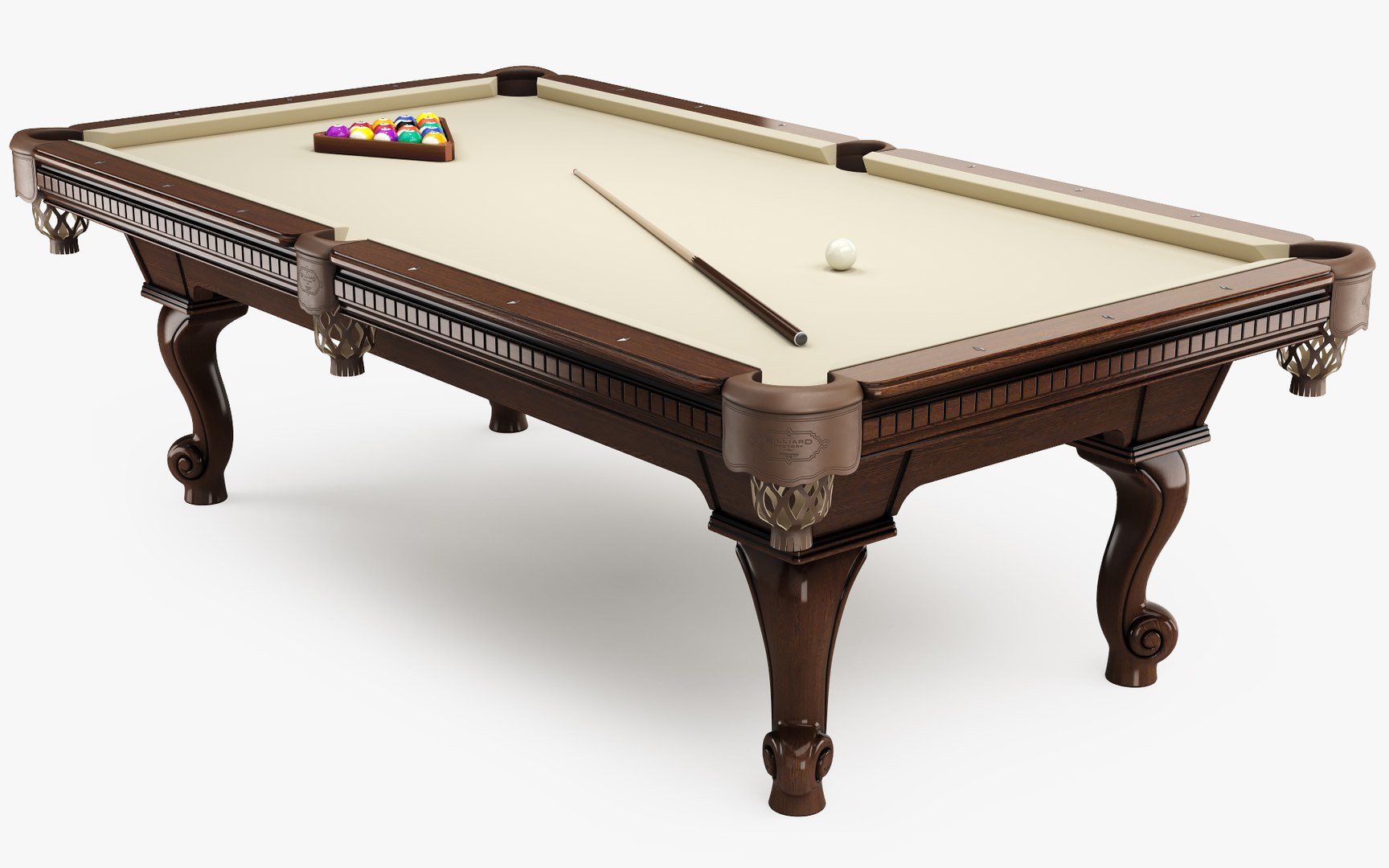 3D Pool Table 8ft Classic Style Jefferson Model - TurboSquid 2026474
