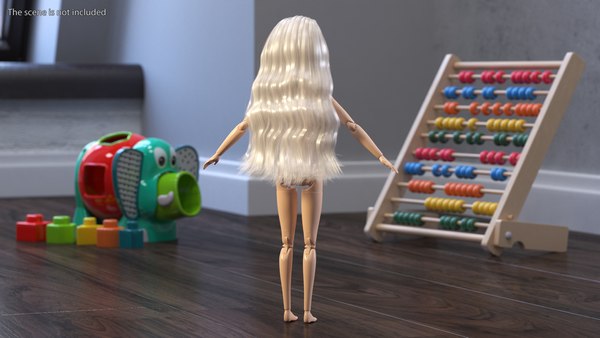 modelo 3d Muñeca Barbie sin ropa T-pose - TurboSquid 1988222