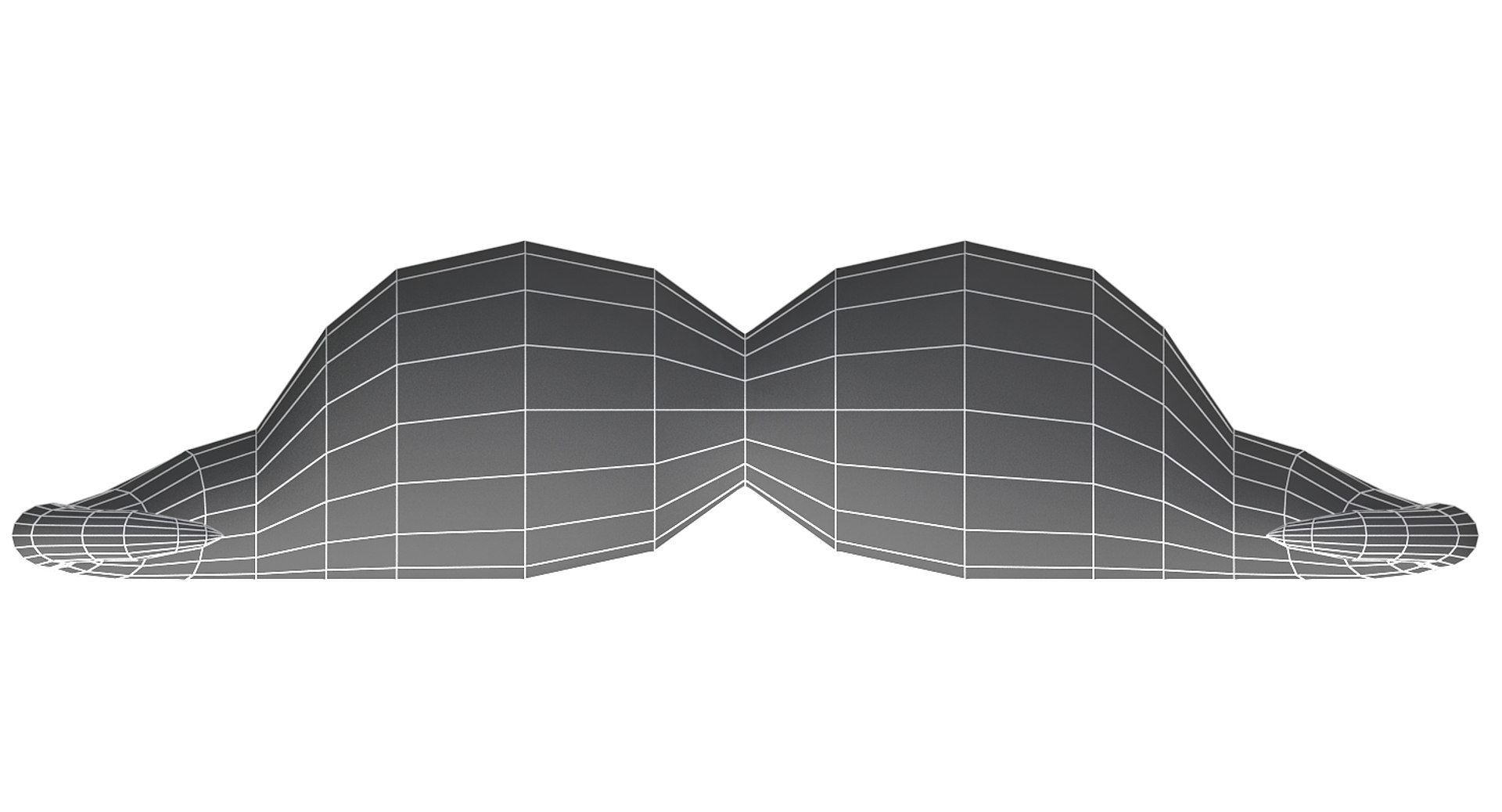 Cartoon Mustache Handlebar Style 3d Dxf