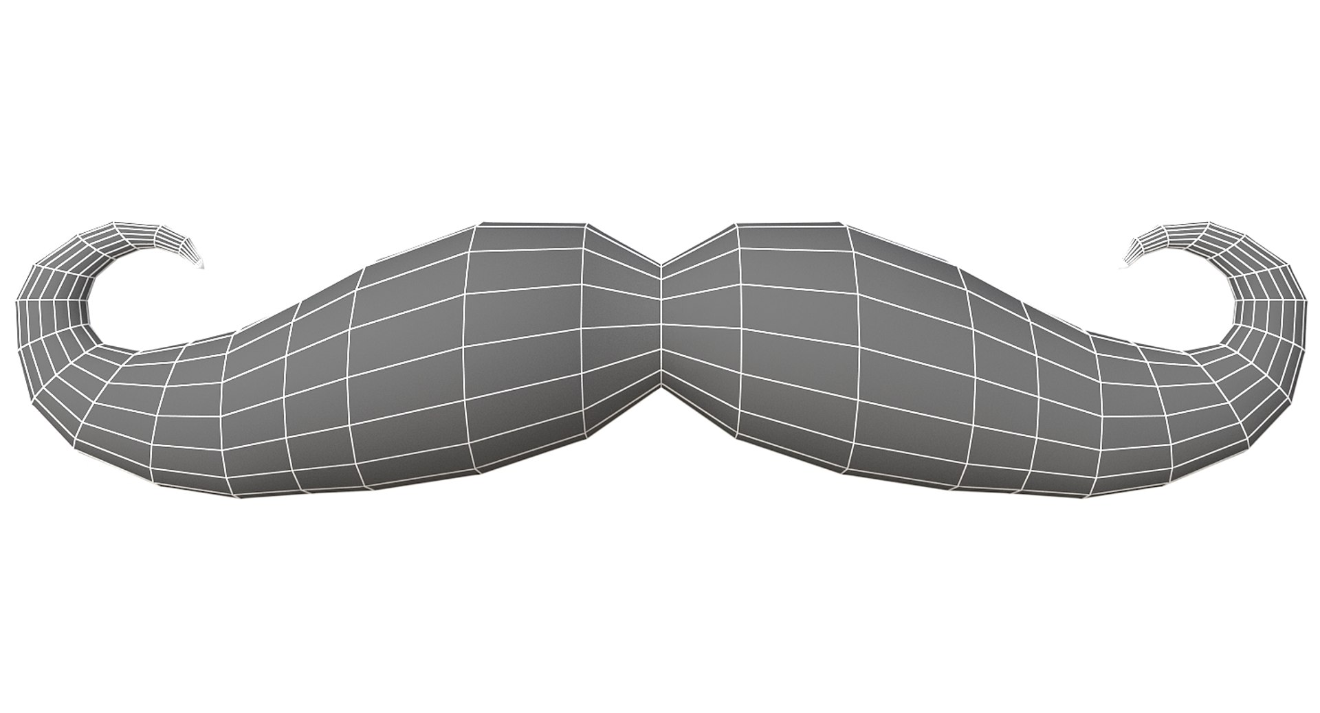 Cartoon Mustache Handlebar Style 3d Dxf