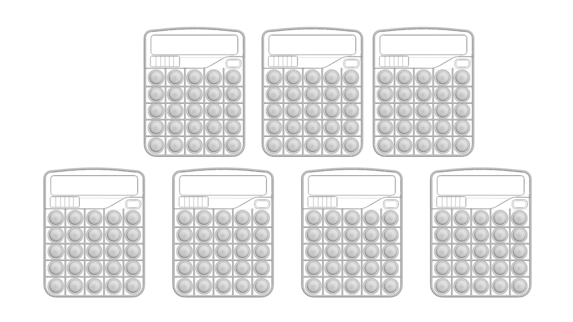 Calculator Pop It Fidget Toys Set 3D - TurboSquid 1780362