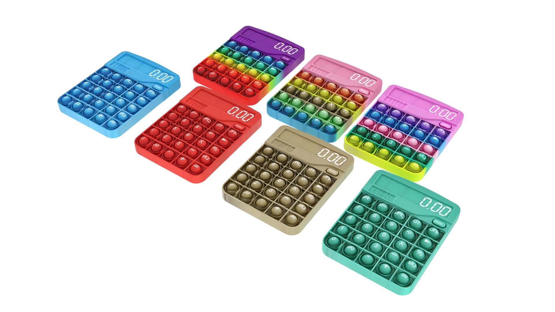 Calculator Pop It Fidget Toys Set 3D - TurboSquid 1780362