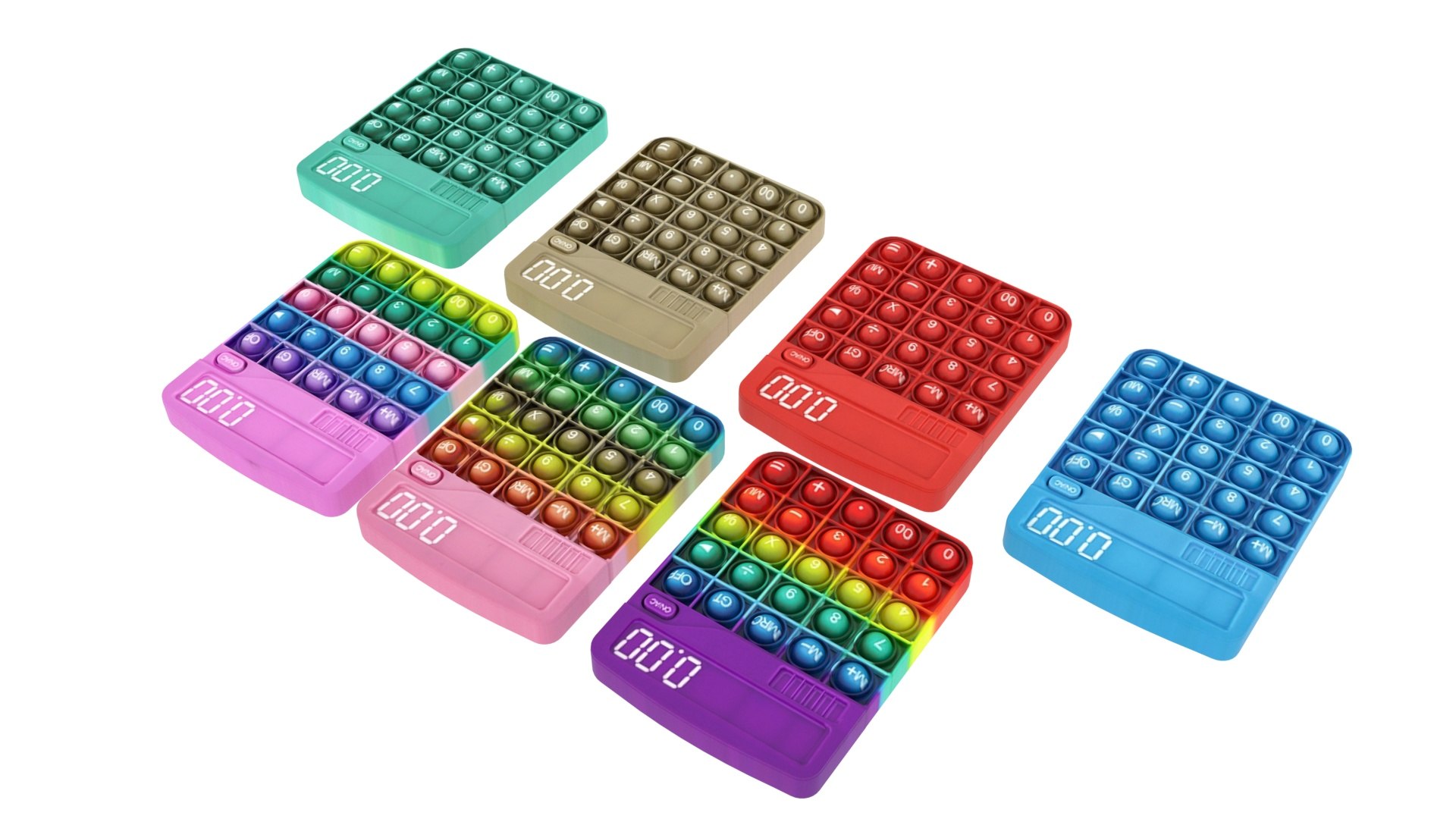 Calculator Pop It Fidget Toys Set 3D - TurboSquid 1780362