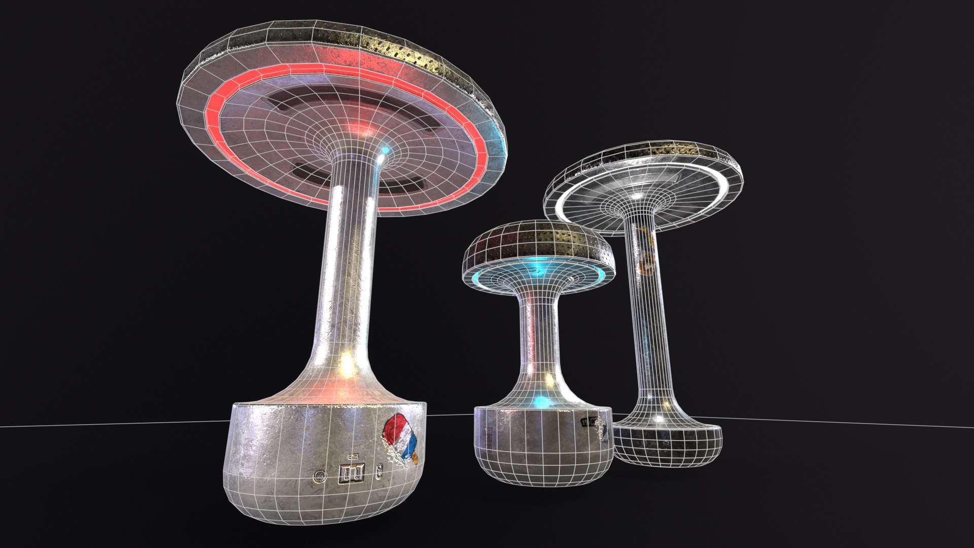 3D Sci-Fi Lamps - TurboSquid 2222778