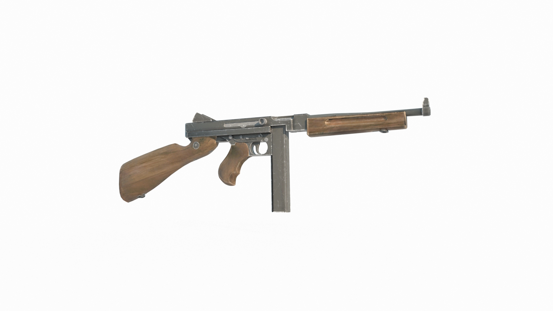 Old Style Weapon Submachine Gun Thompson M1A1 Model - TurboSquid 2331695