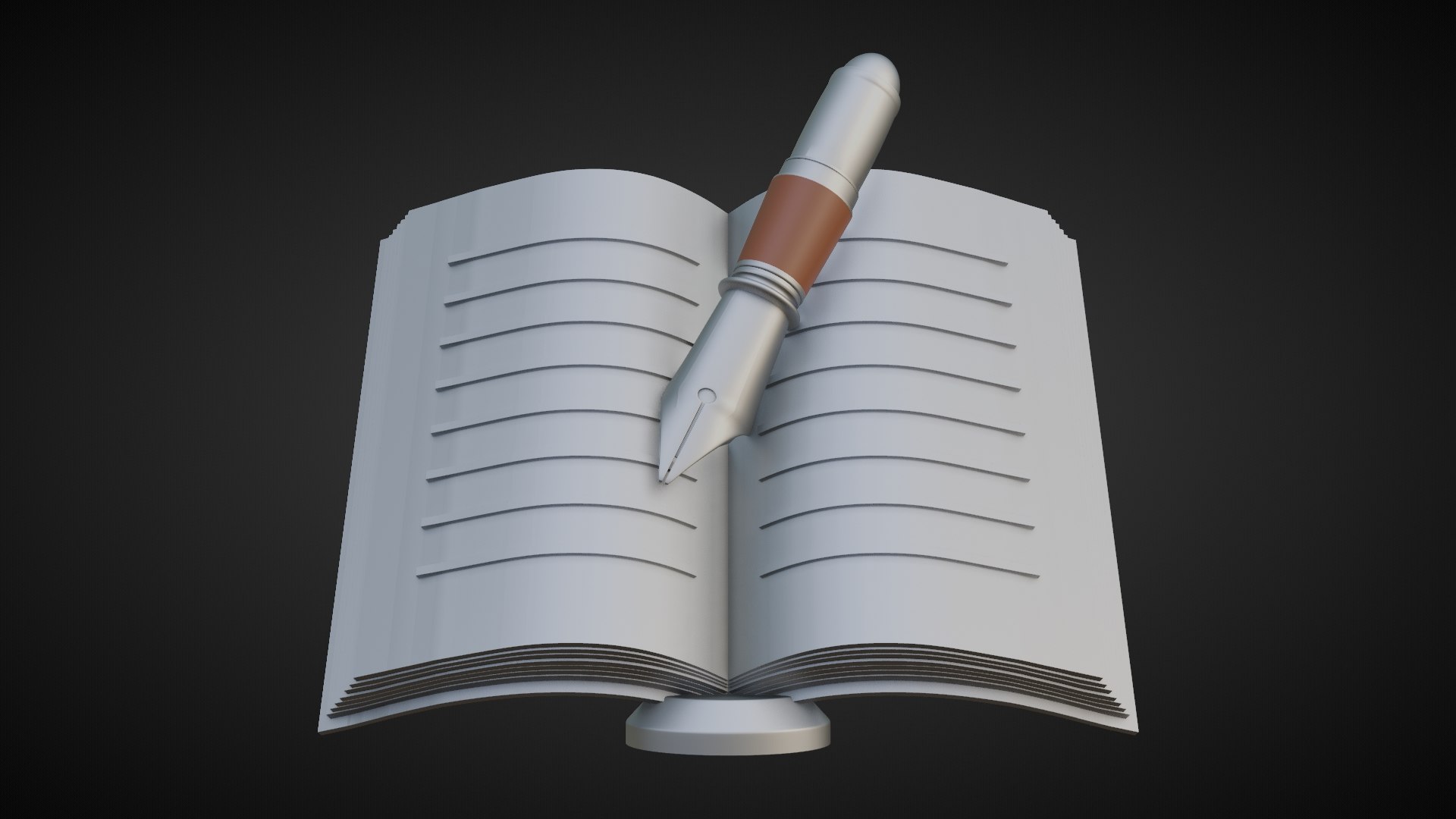 3D Book And Pen Model - TurboSquid 2338321