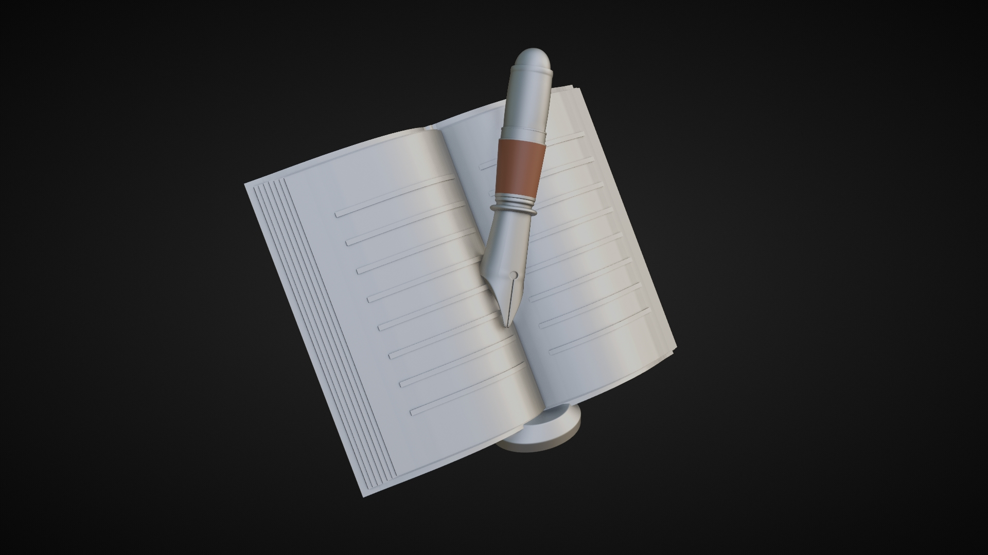 3D Book And Pen Model - TurboSquid 2338321