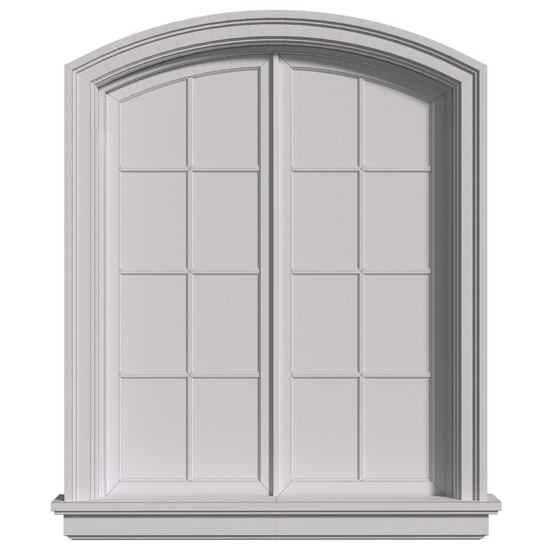3D Arched Aluminium Window Model - TurboSquid 2077431
