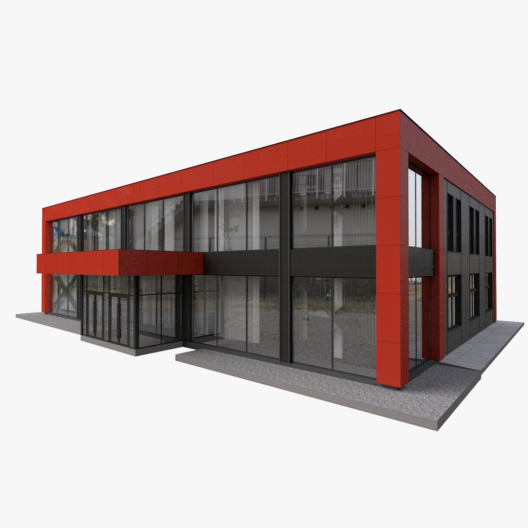 3D office store building model - TurboSquid 1647606