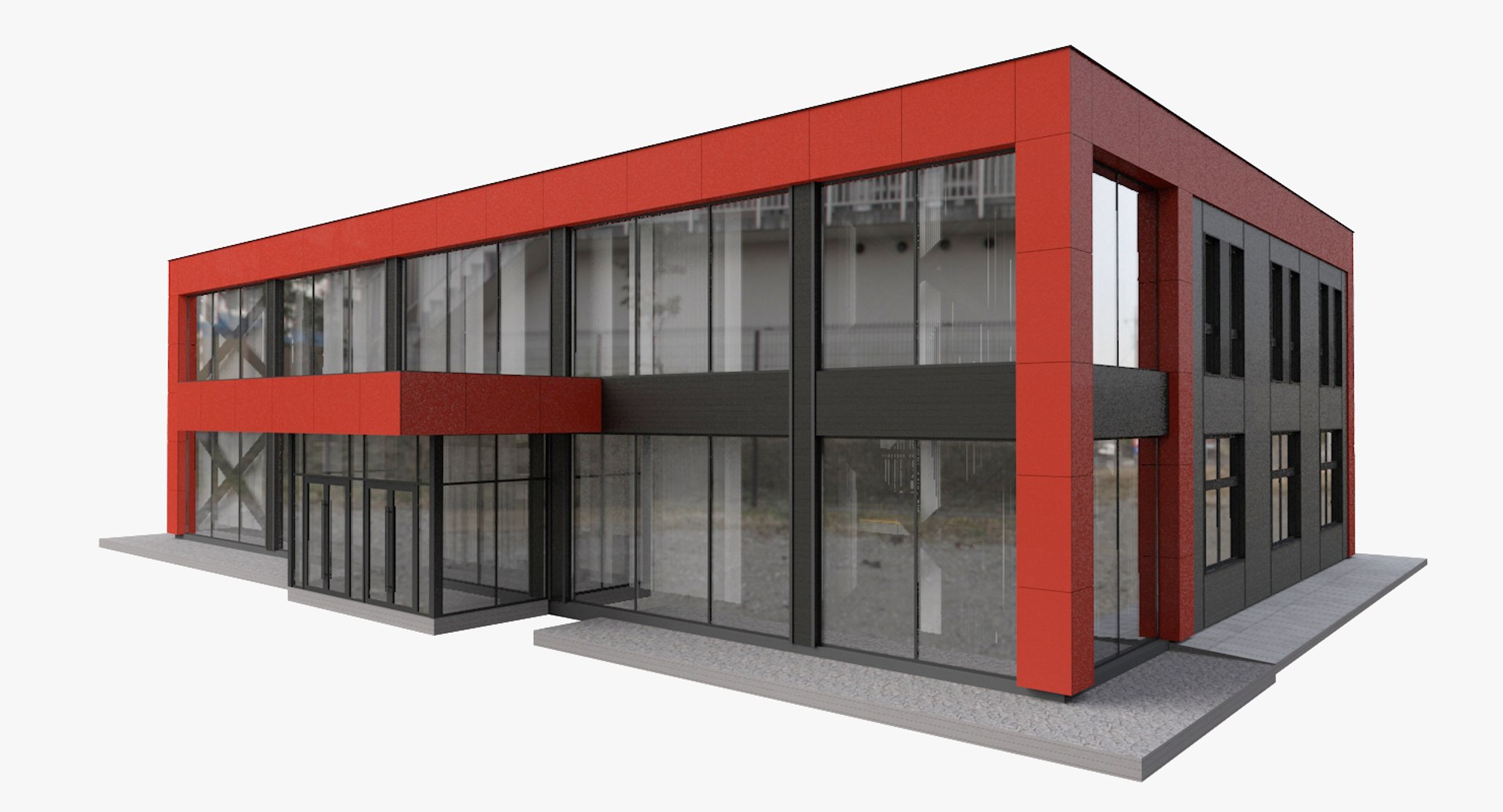 3D Office Store Building Model - TurboSquid 1647606