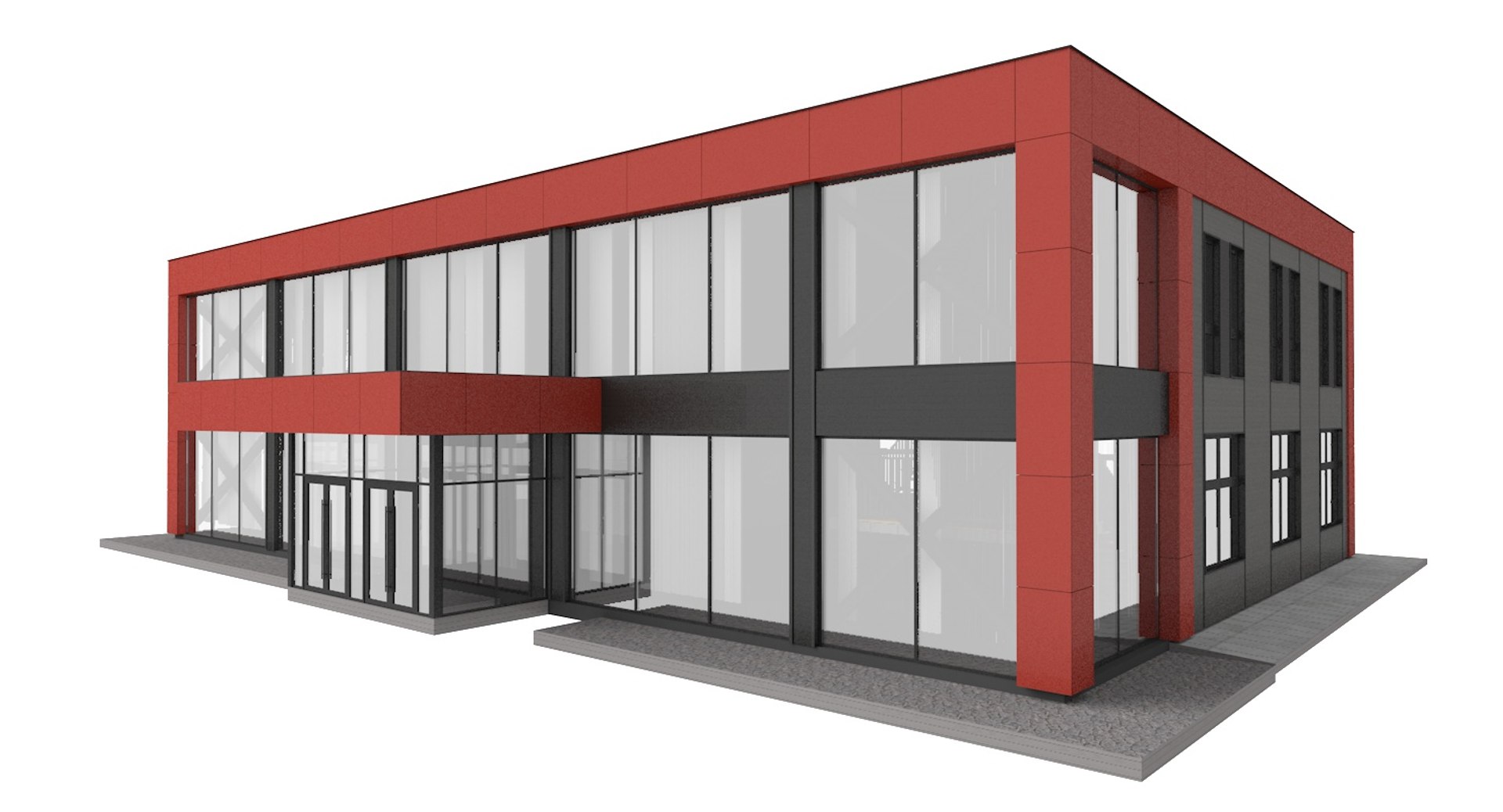 3D Office Store Building Model - TurboSquid 1647606