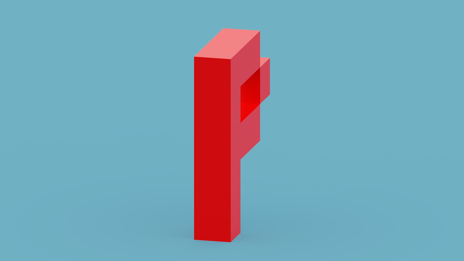 Pixel Letter P 3D Model - TurboSquid 1981607