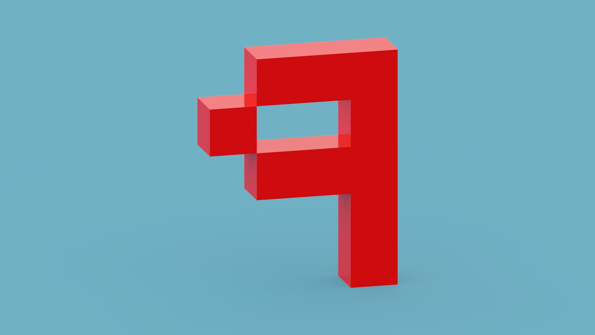 Pixel Letter P 3D Model - TurboSquid 1981607