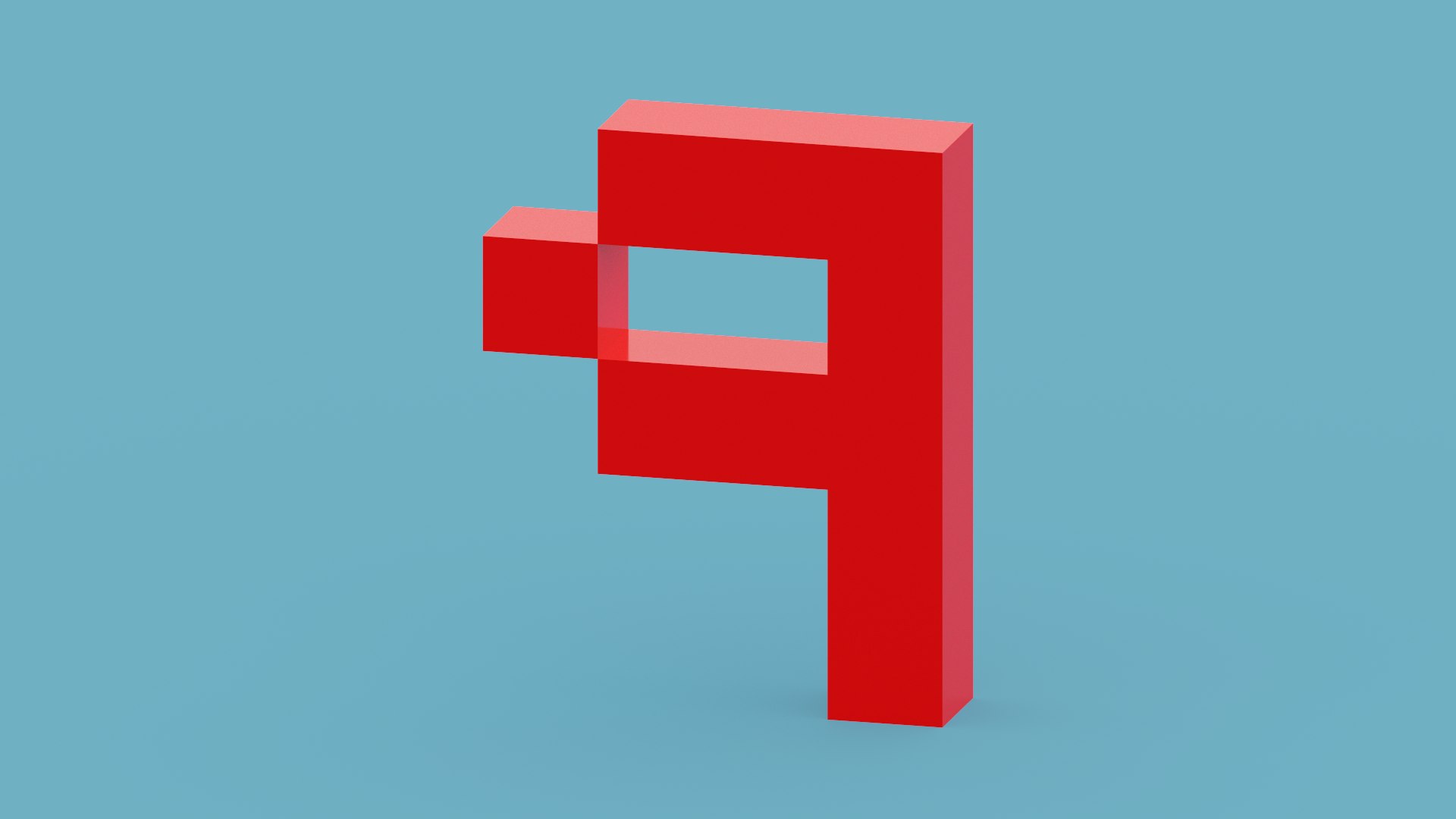 Pixel Letter P 3D Model - TurboSquid 1981607