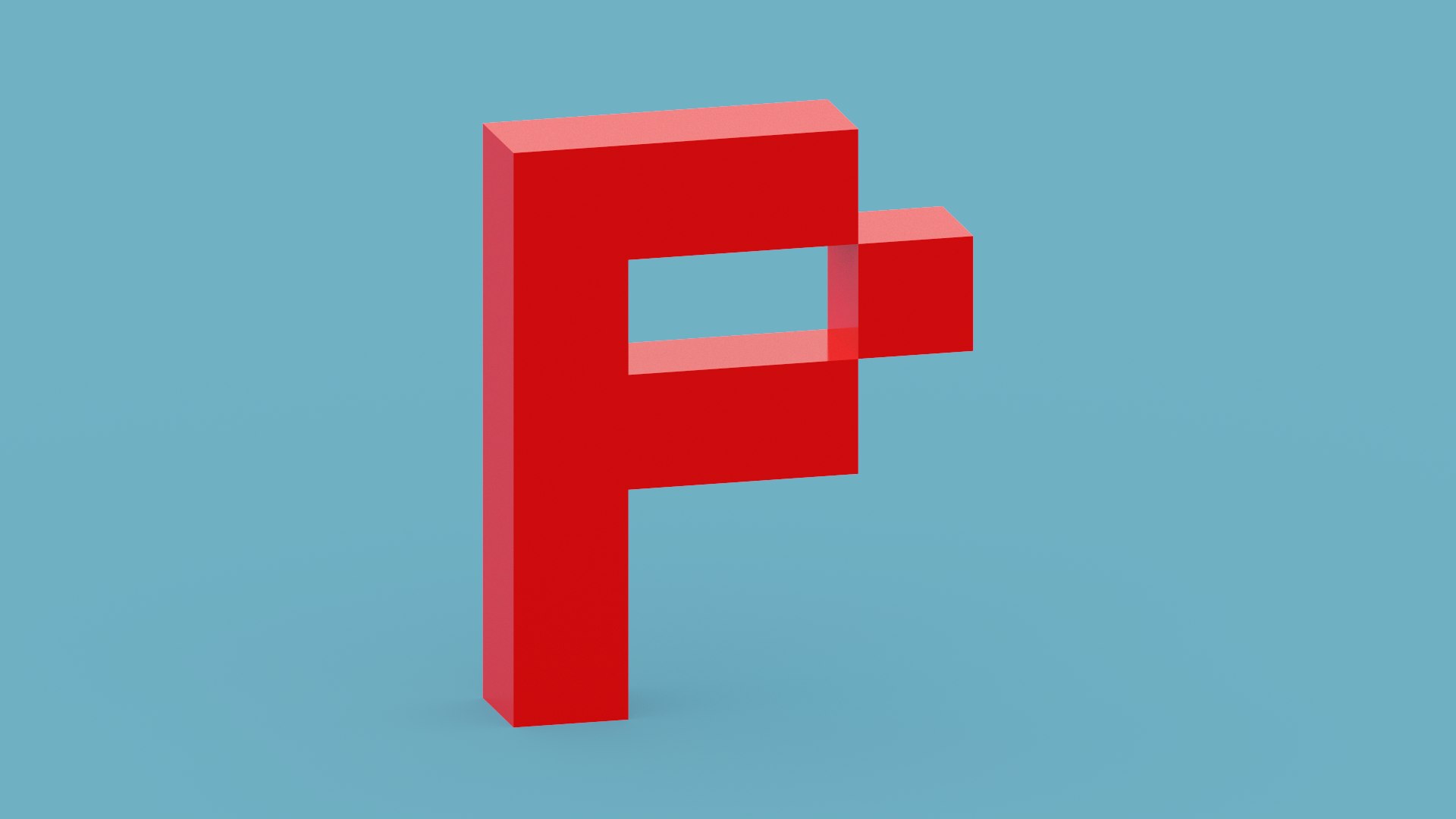 Pixel Letter P 3D Model - TurboSquid 1981607