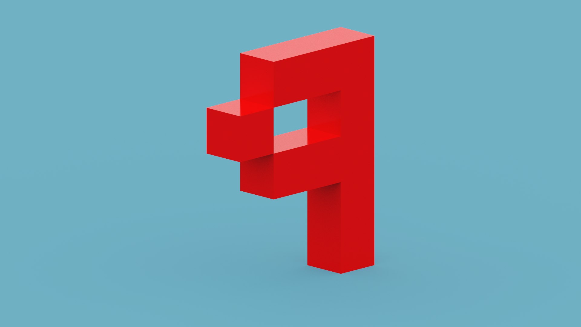 Pixel Letter P 3D Model - TurboSquid 1981607