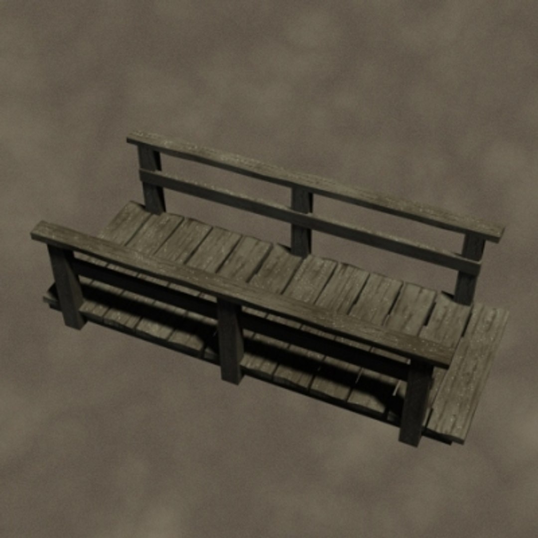 Foot Bridge Zipped 3d Model