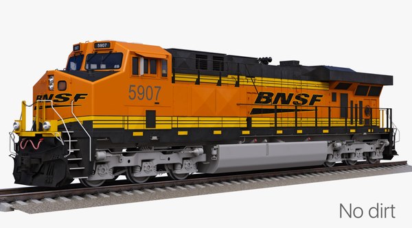 기차 GE ES44AC 기관차 및 덮개가 있는 호퍼카 BNSF 3D 모델 - TurboSquid 2299710