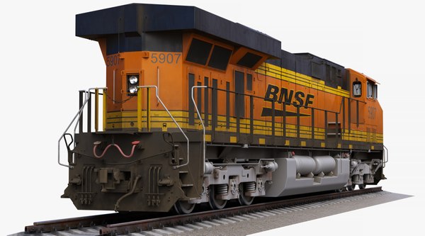 기차 GE ES44AC 기관차 및 덮개가 있는 호퍼카 BNSF 3D 모델 - TurboSquid 2299710
