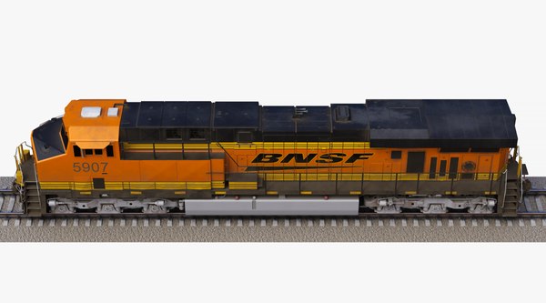 기차 GE ES44AC 기관차 및 덮개가 있는 호퍼카 BNSF 3D 모델 - TurboSquid 2299710
