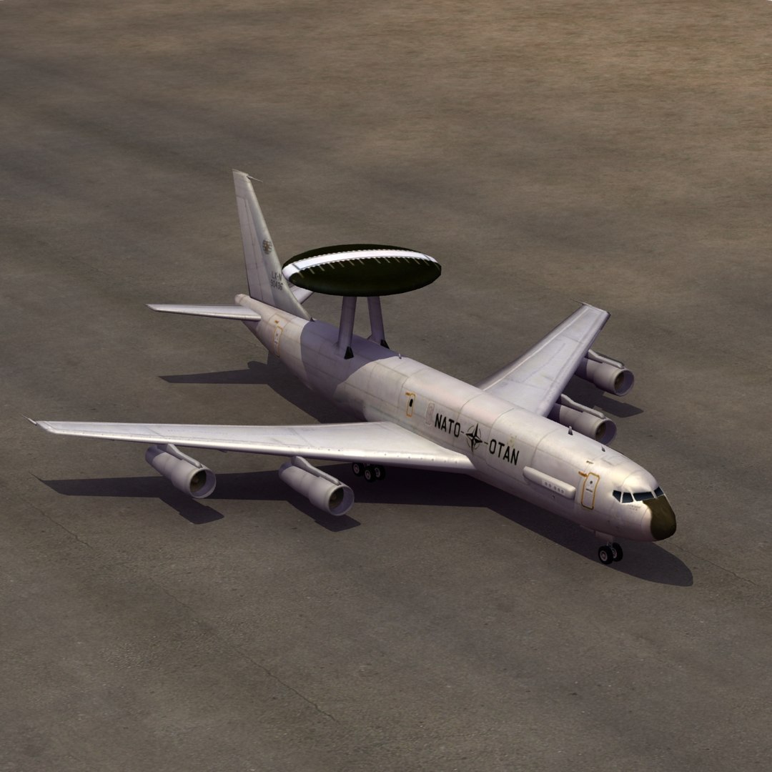 3d Model E3 Sentry Awacs