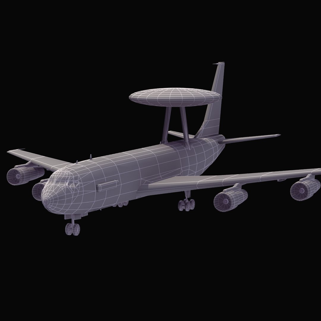 3d Model E3 Sentry Awacs