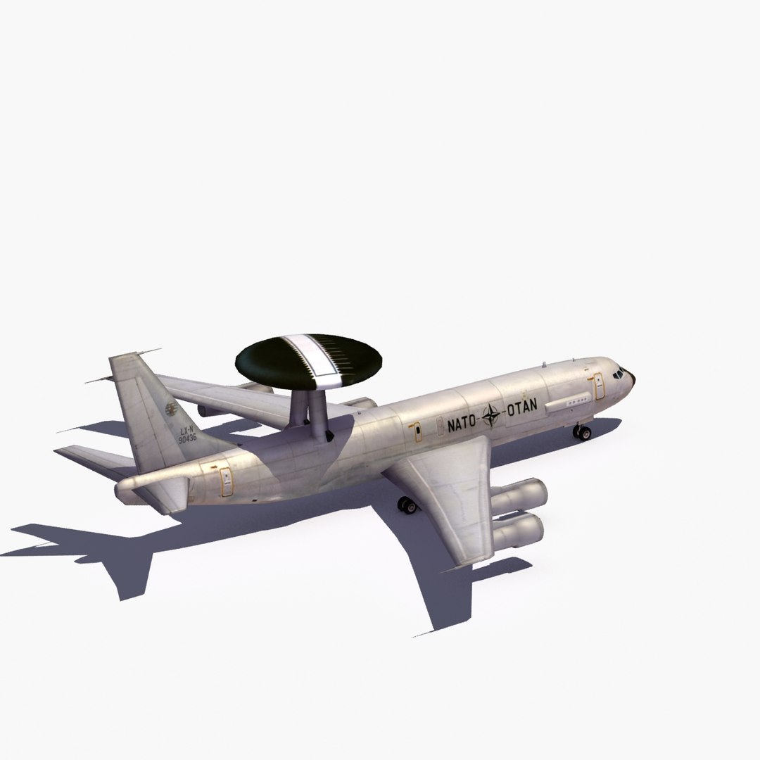 3d Model E3 Sentry Awacs