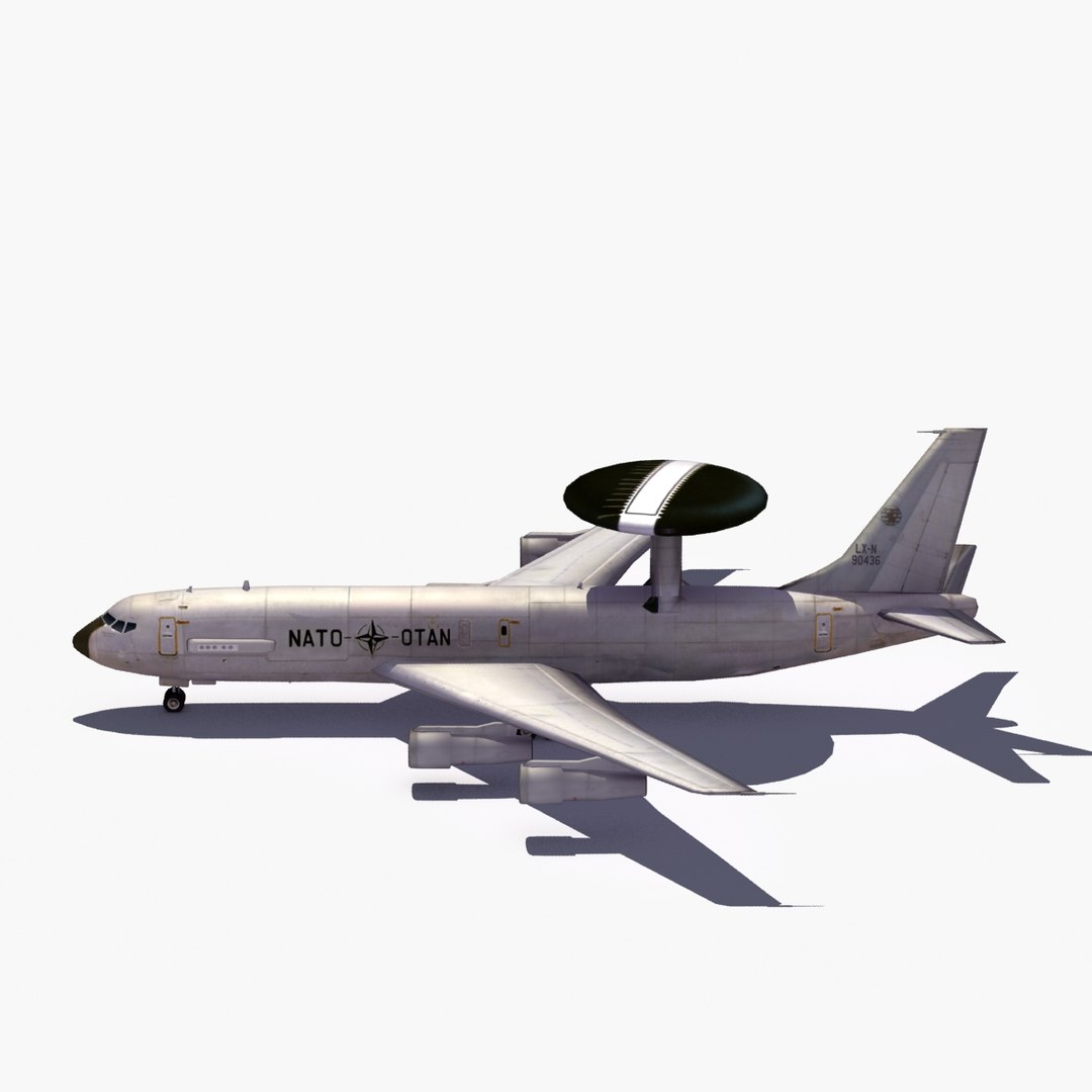 3d Model E3 Sentry Awacs