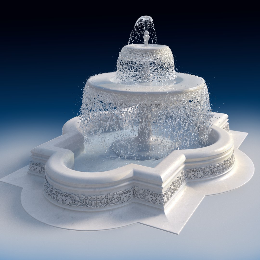 3D Water Fountain Architecture Model - TurboSquid 1607194