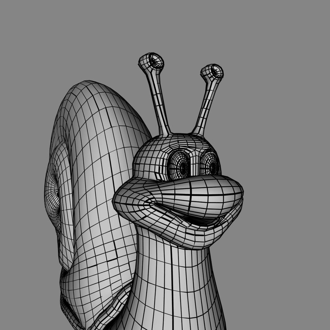3d Snail Animation Model