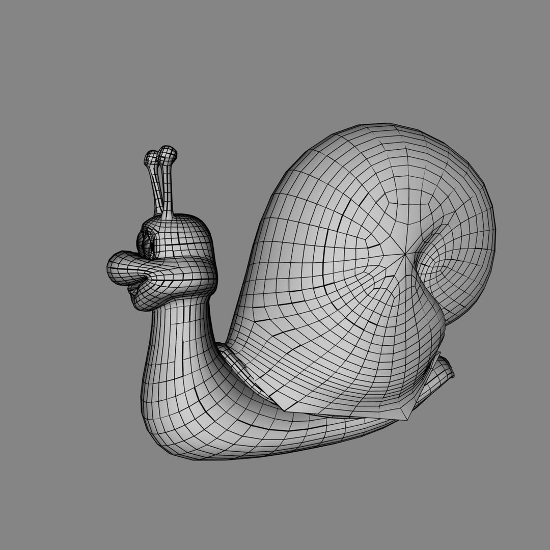 3d Snail Animation Model