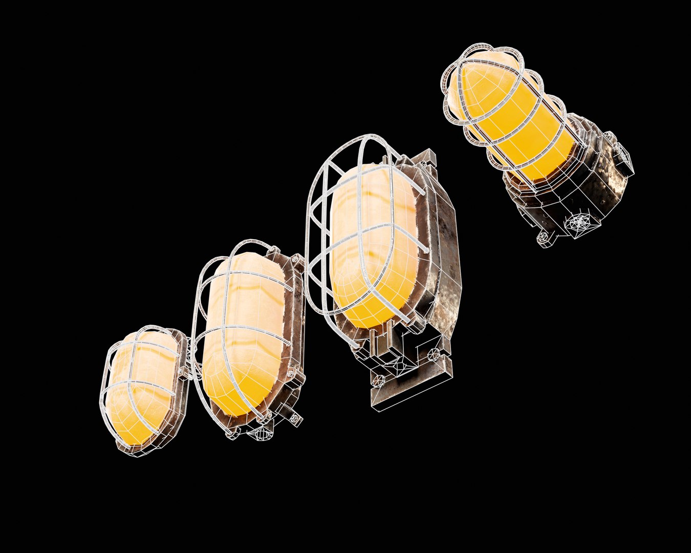 3D Sci-Fi Light Fixture Set 1 Model - TurboSquid 2357561