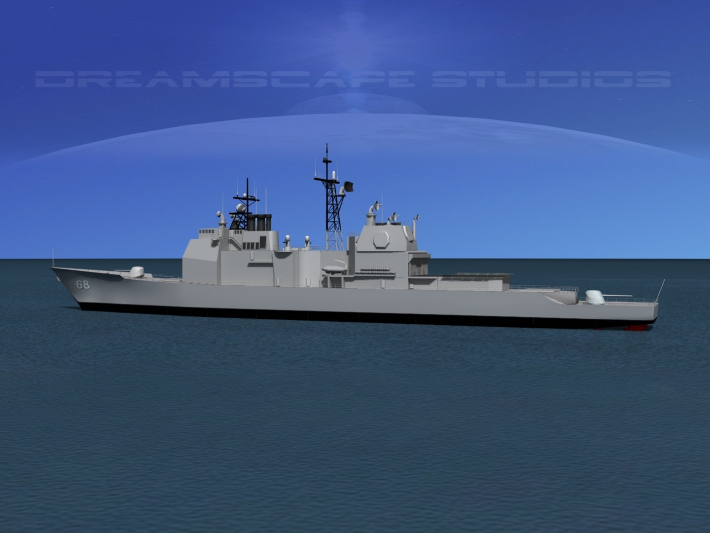 3d Ticonderoga Class Cruiser Model