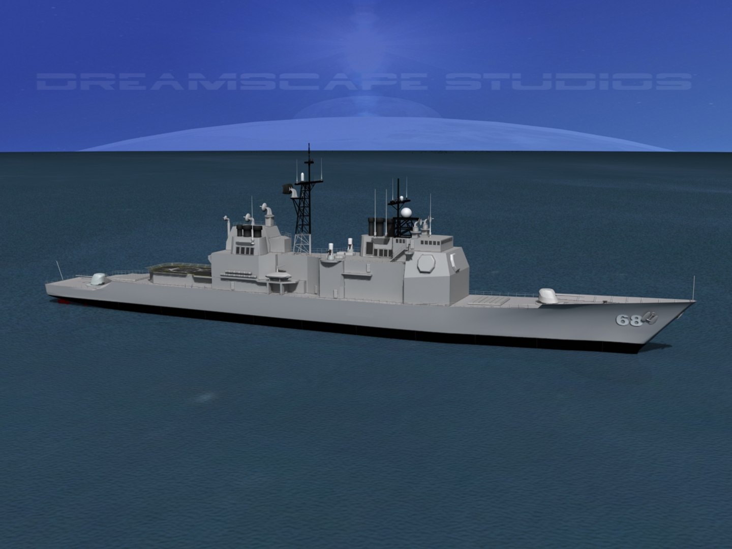 3d Ticonderoga Class Cruiser Model