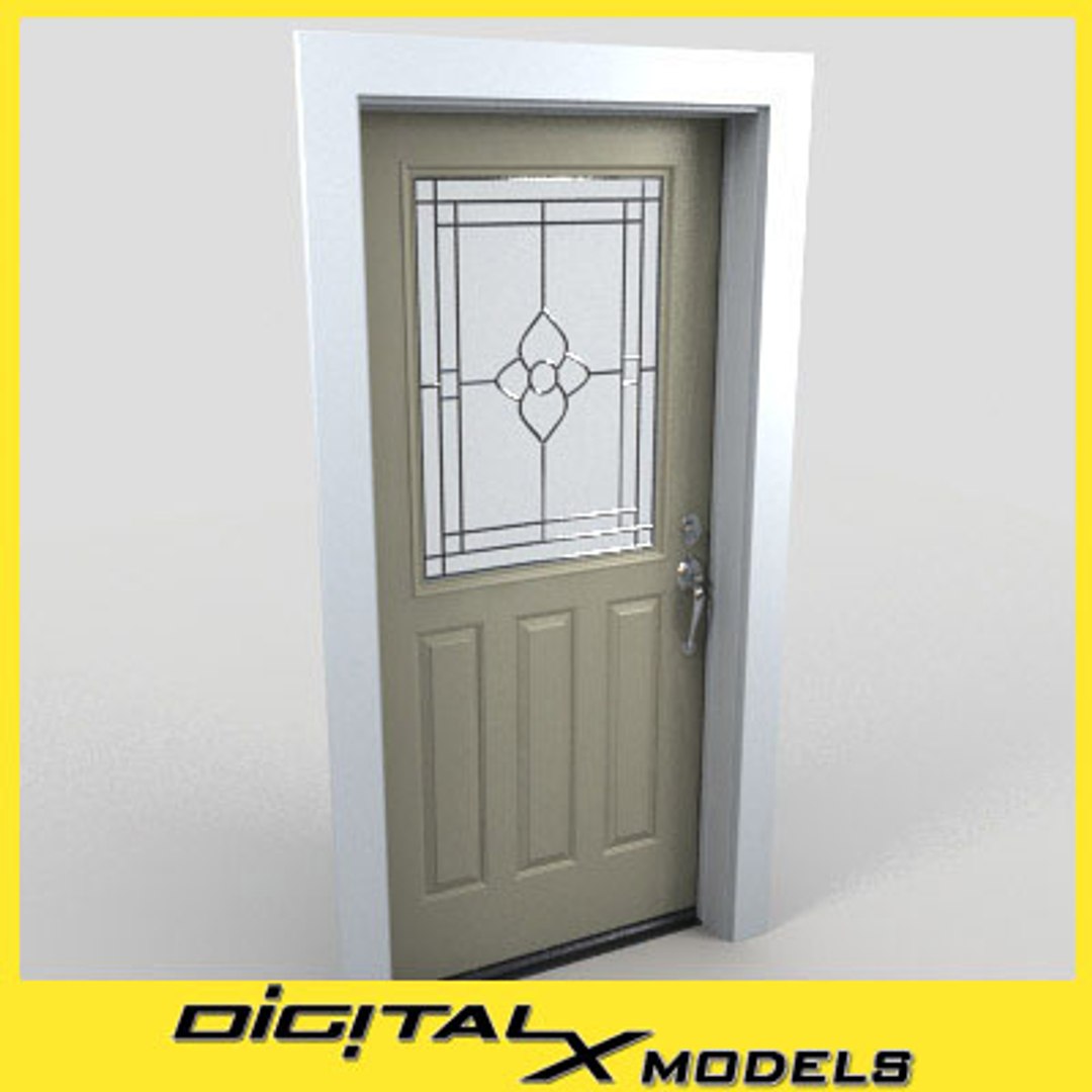 Residential Entry Door 01 3d Model