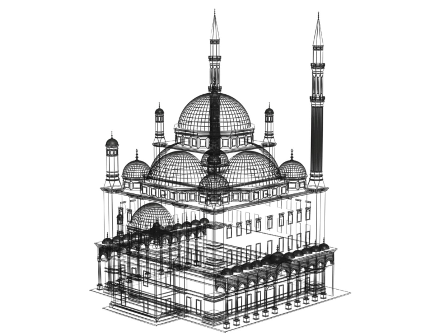Mohamed Ali Mosque 3D Model - TurboSquid 1587463