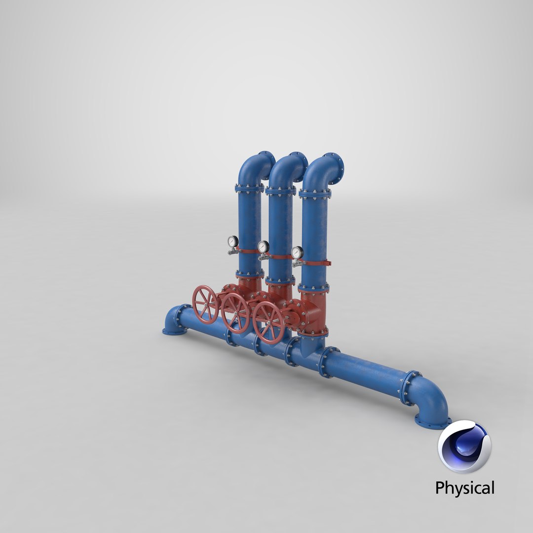 Real industrial pipe 3D model - TurboSquid 1670841
