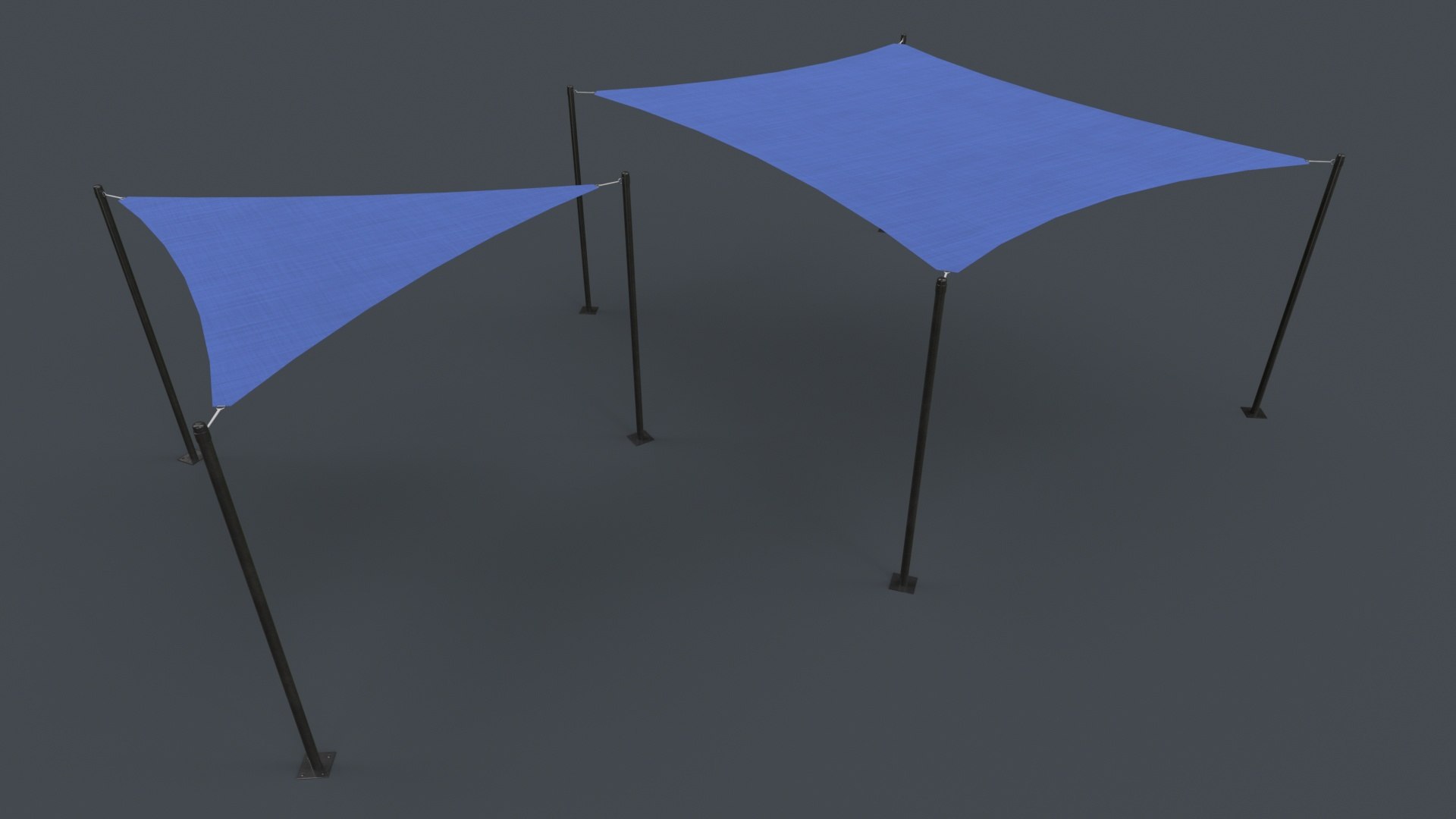 3D Model PBR Sun Shade Sails - TurboSquid 1990088