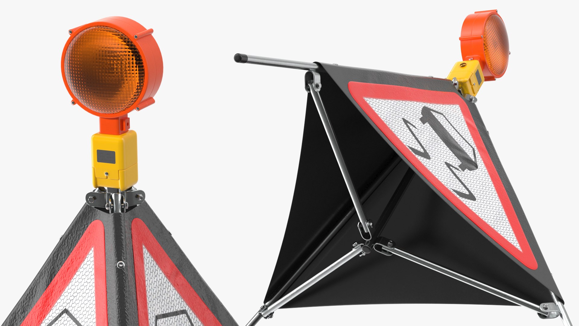 3D Model Sided Traffic Sign Slippery - TurboSquid 1706801