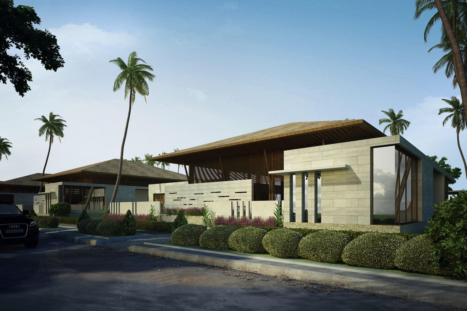 3d Model Resorts Buildings Rendering