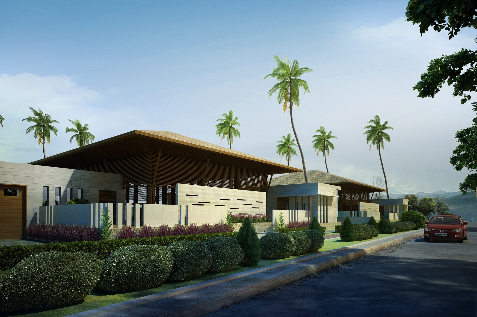 3d Model Resorts Buildings Rendering