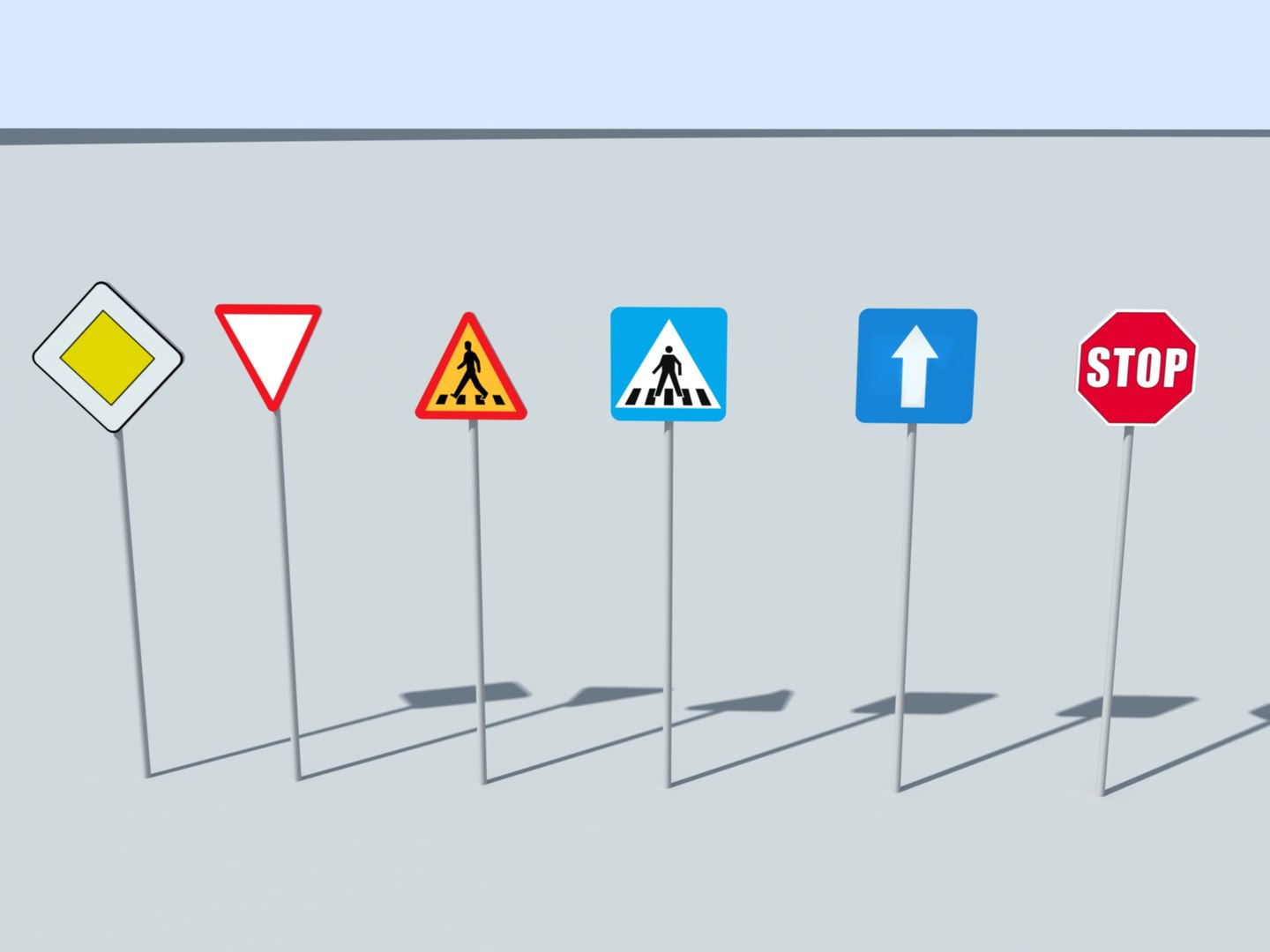 3d Model Road Signs
