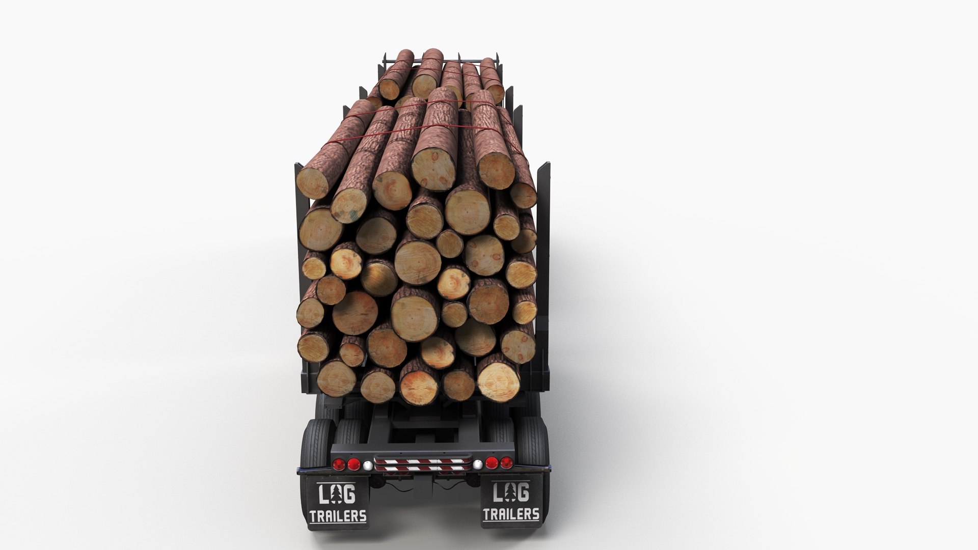 Log Trailer PBR 3D Model - TurboSquid 2089019