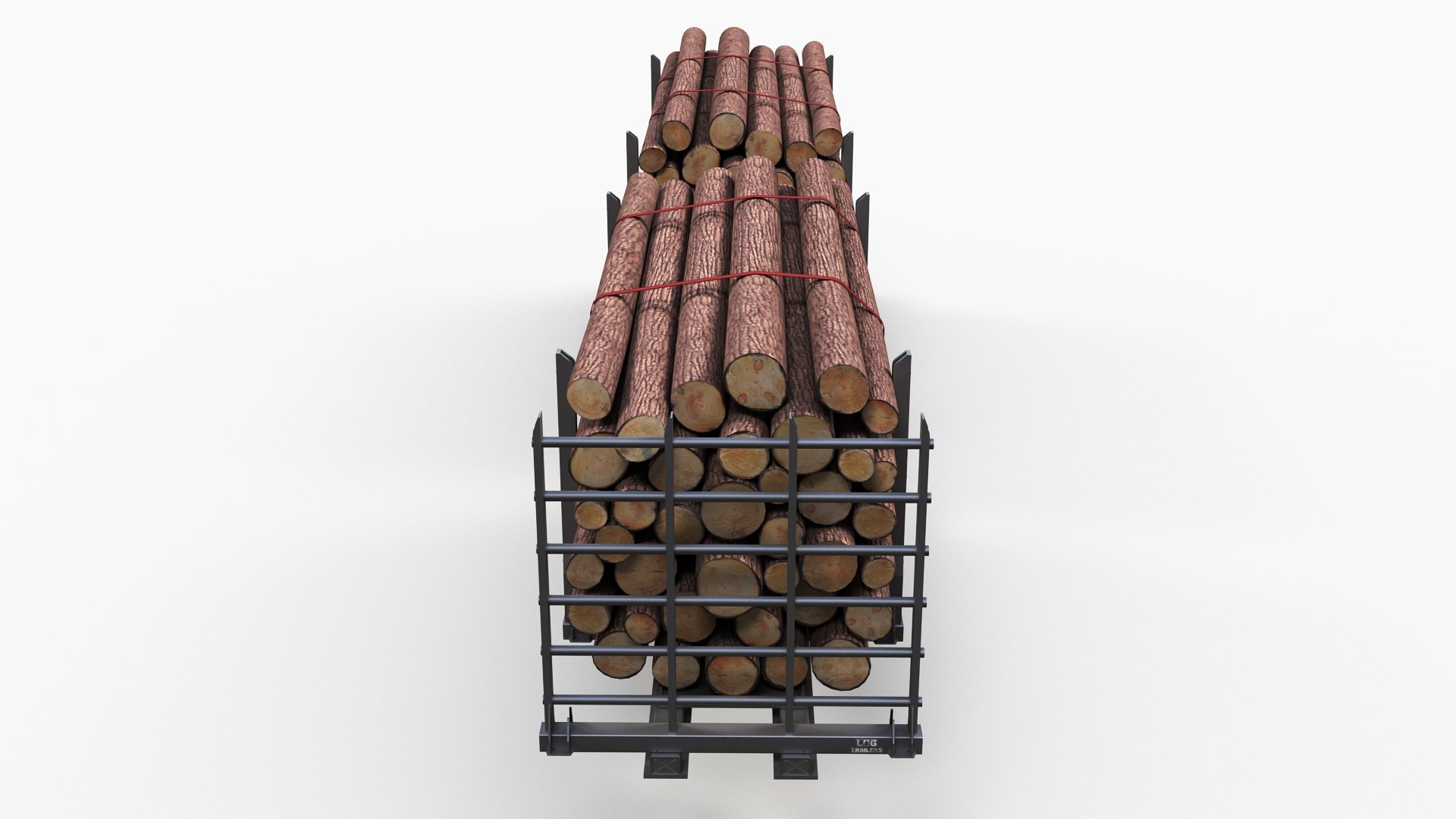 Log Trailer PBR 3D Model - TurboSquid 2089019