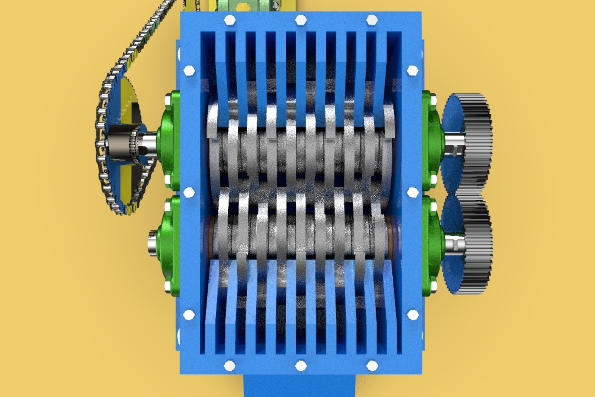 INDUSTRIAL PLASTIC CRUSHER SHREDDER MACHINE FOR WASTE RECYCLE 3D model ...