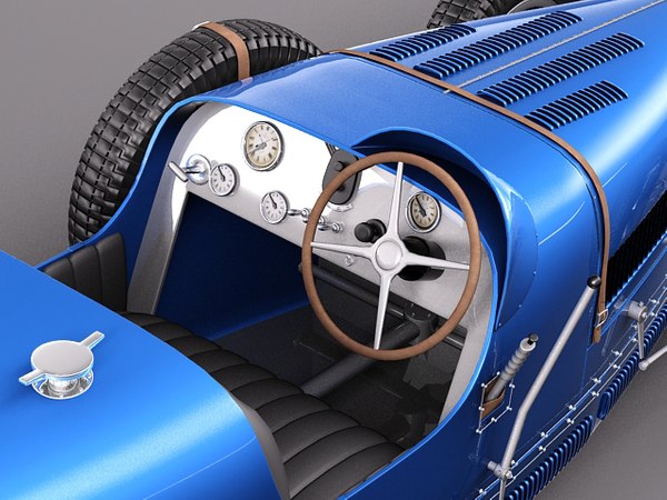 3d classic antique 1929 bugatti